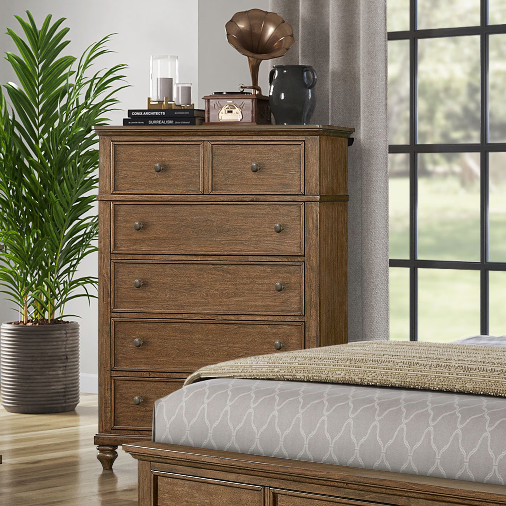 Twin Lakes - 5 Drawer Chest - Chestnut – Furniture Warehouse Ohio