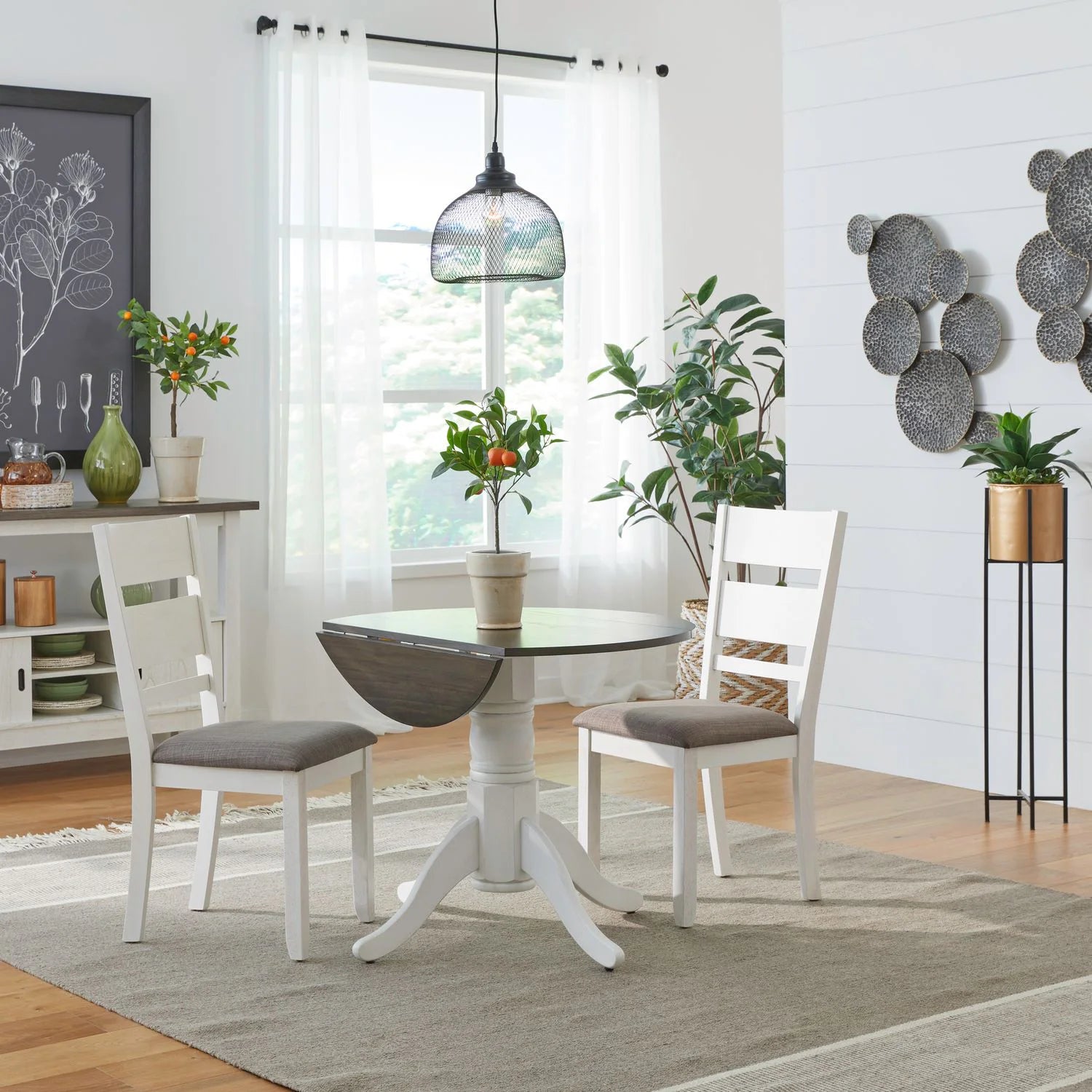 Brook Bay - Optional 3 Piece Drop Leaf Table Set - White – Furniture ...