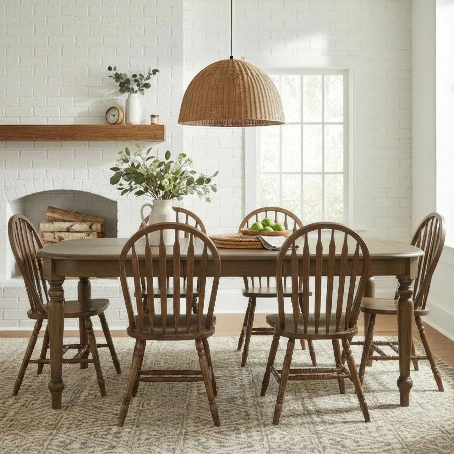 Carolina Crossing - 7 Piece Leg Table Set - Brown – Furniture Warehouse ...