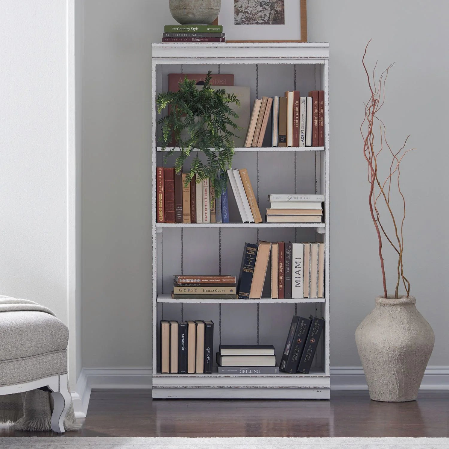 Magnolia Manor - 60" Bookcase (RTA) - White – Furniture Warehouse Ohio