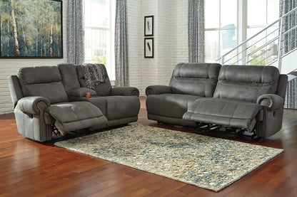 Austere - Gray - 2 Pc. - Reclining Sofa, Loveseat – Furniture Warehouse ...
