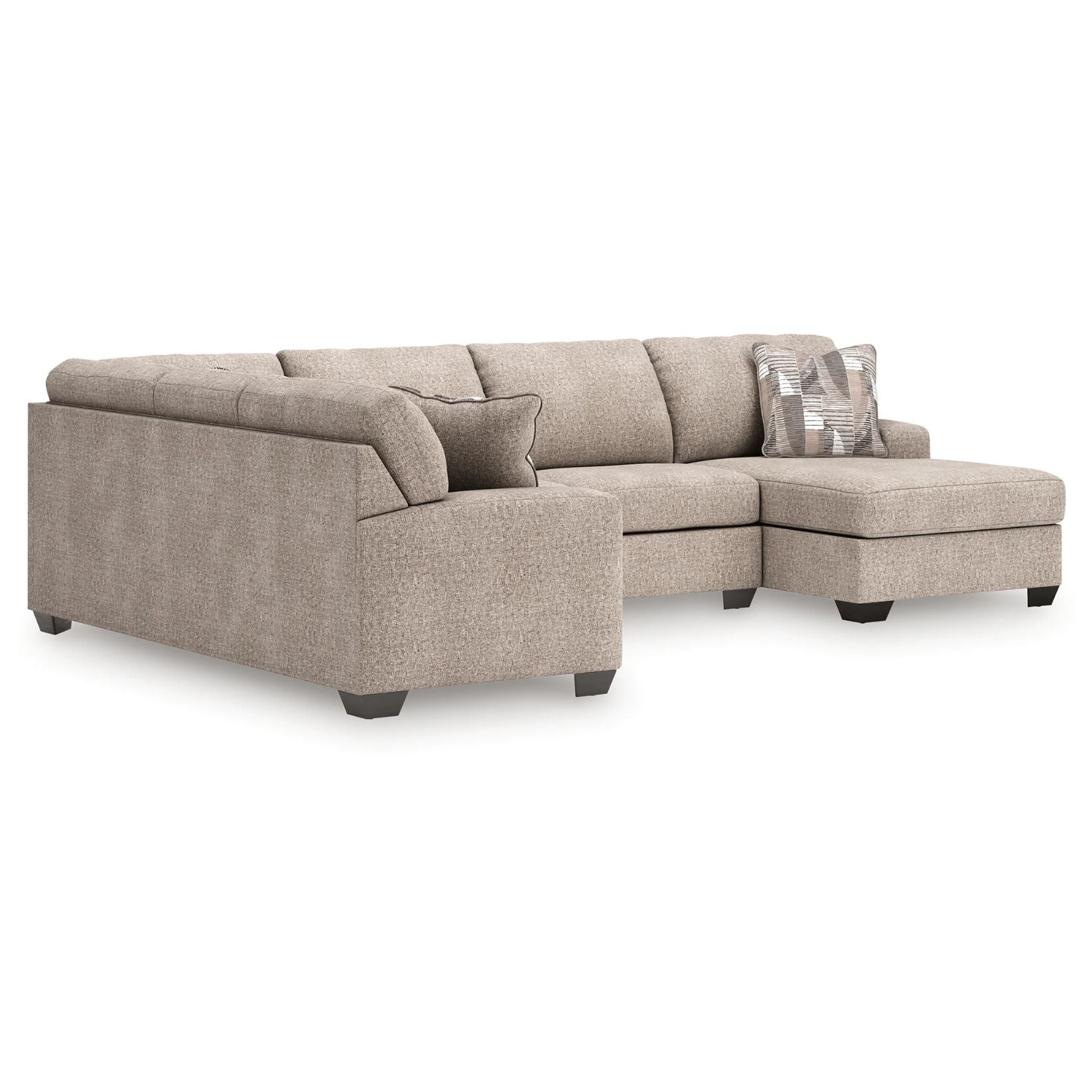 Seyler Lane - Beige - 3-Piece Sectional With RAF Chaise And LAF Sofa ...