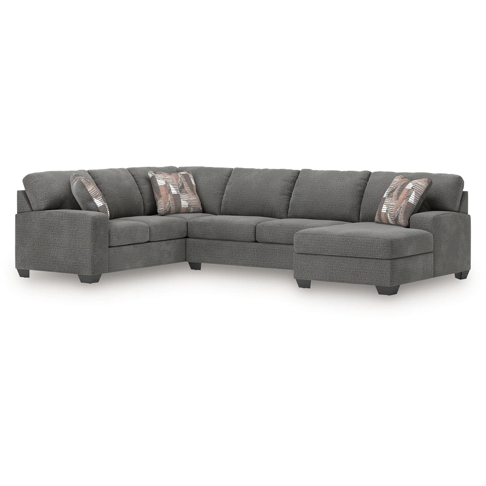 Seyler Lane - Greystone - 3-Piece Sleeper Sectional With RAF Chaise An ...