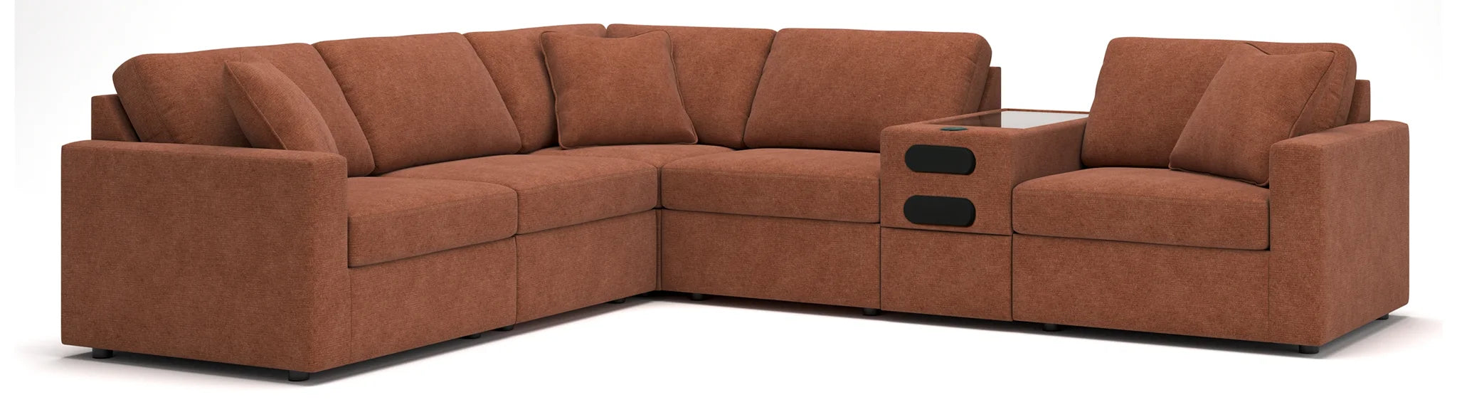 Modmax - Spice - 6-Piece Sectional With Audio System Console ...
