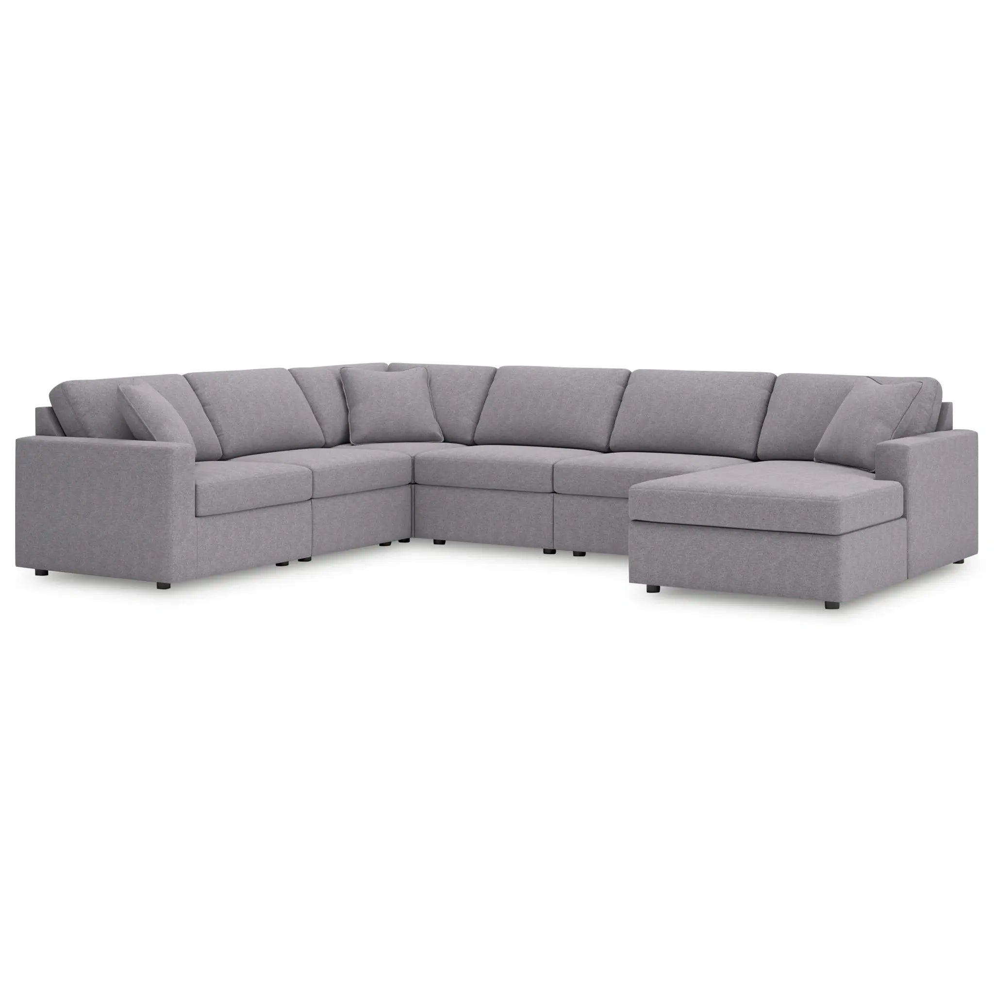 Modmax - Granite - 6-Piece Sectional With Raf Corner Chaise – Furniture ...