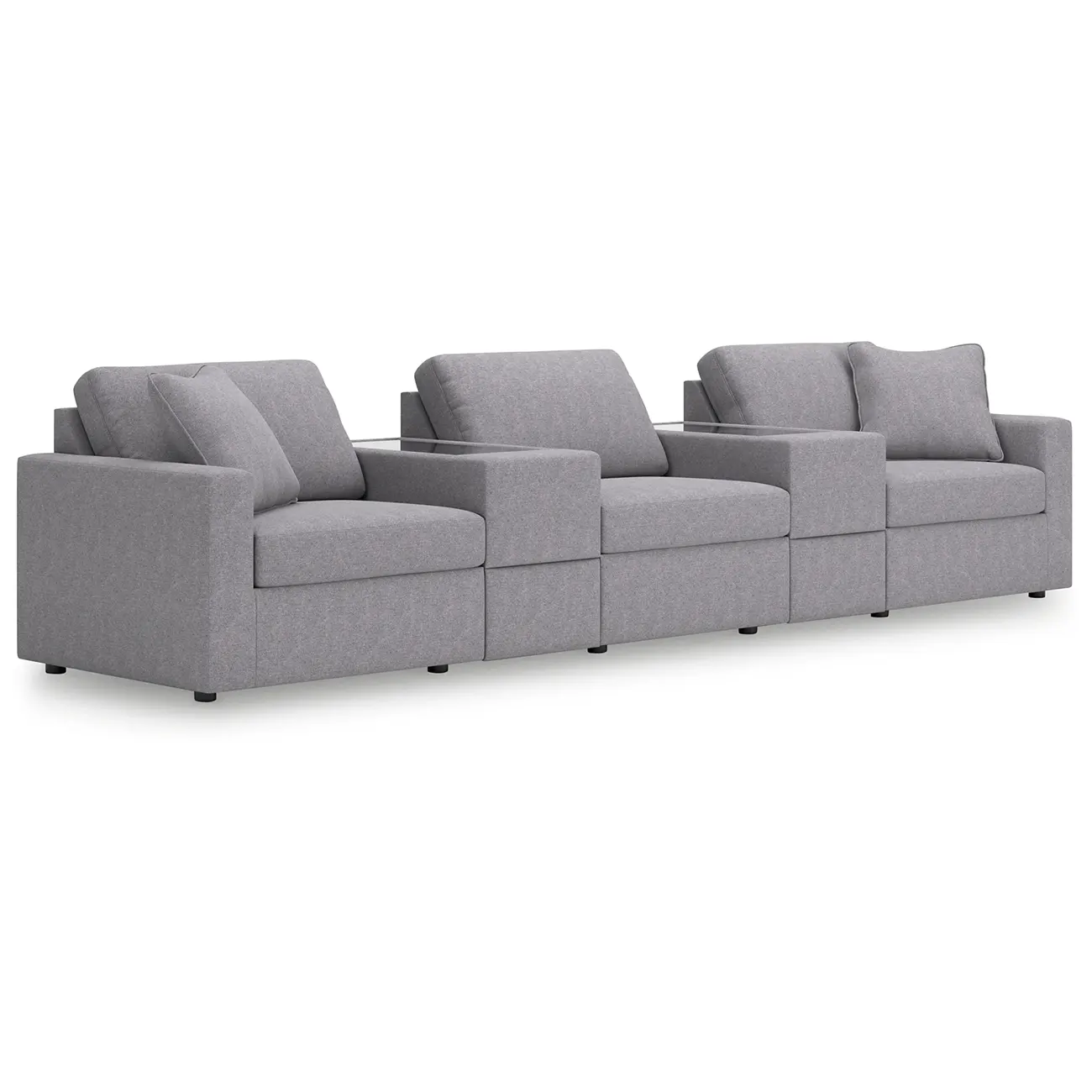 Modmax - Granite - 5-Piece Sectional With Storage Consoles – Furniture ...