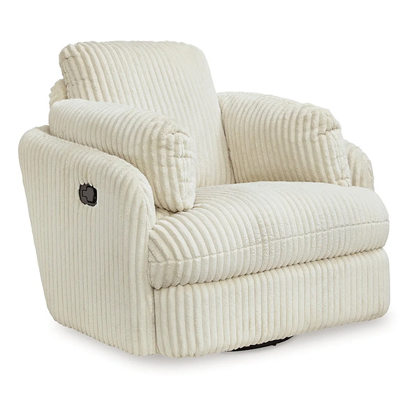 Tie-breaker - Ivory - Swivel Glider Recliner – Furniture Warehouse Ohio