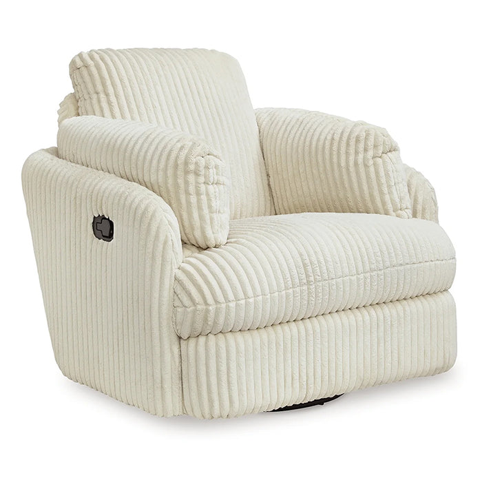 Tie-breaker - Ivory - Swivel Glider Recliner – Furniture Warehouse Ohio