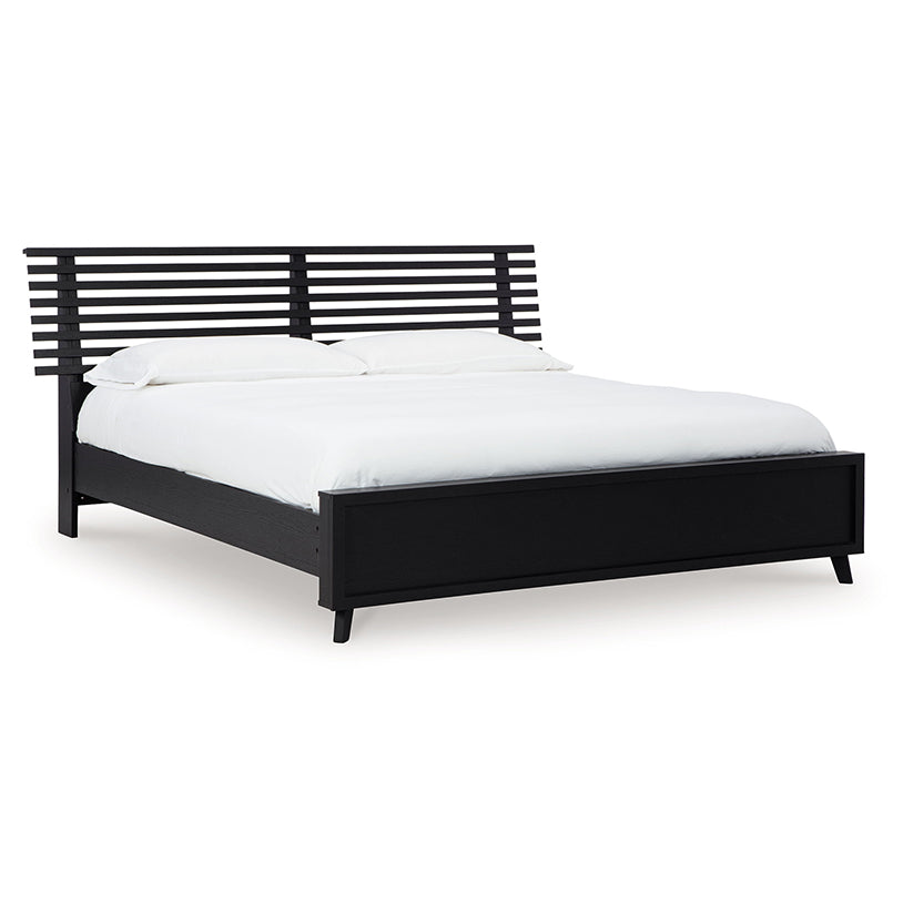 Danziar - Black - King Slat Panel Bed – Furniture Warehouse Ohio
