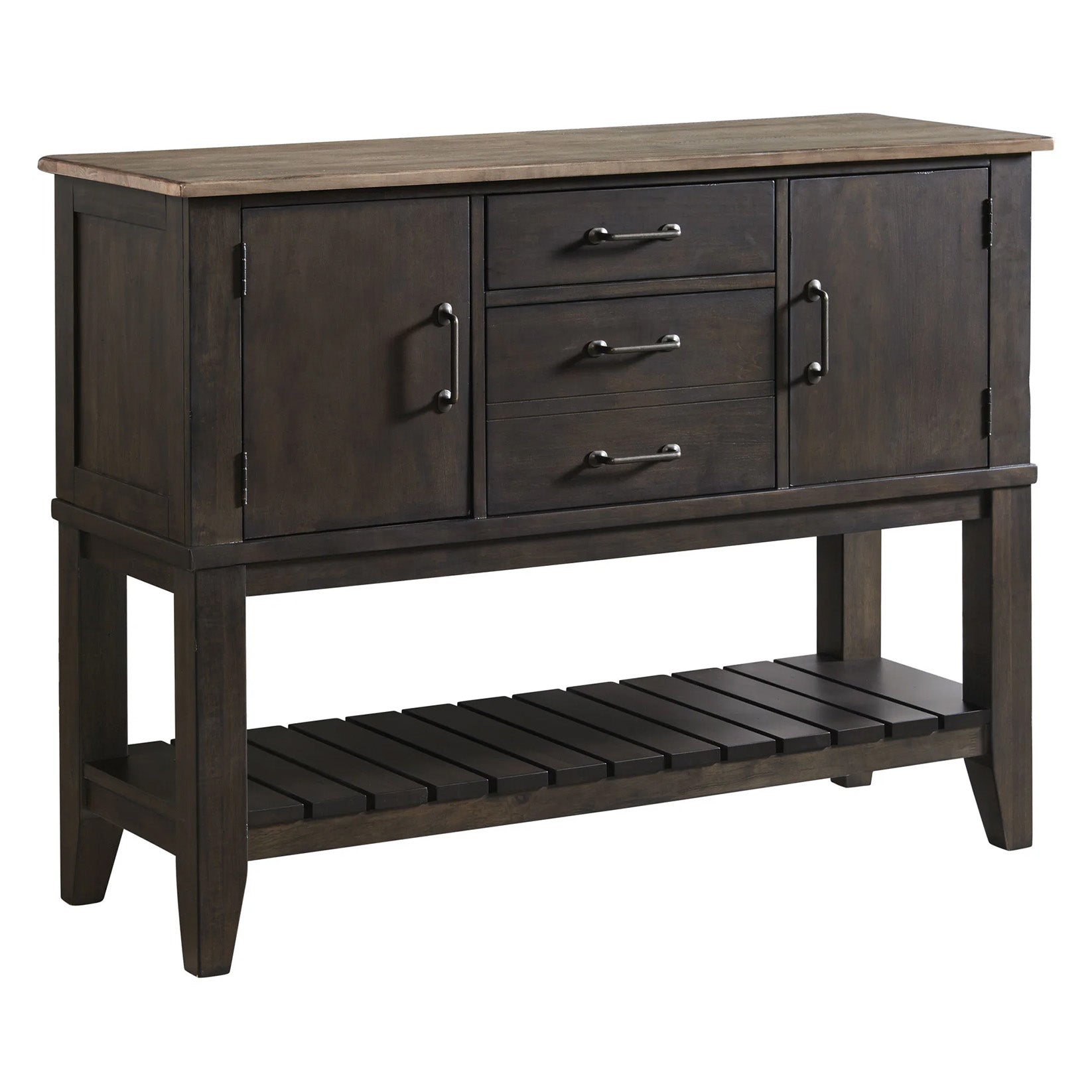 Beacon - Server - Charcoal / Walnut – Furniture Warehouse Ohio