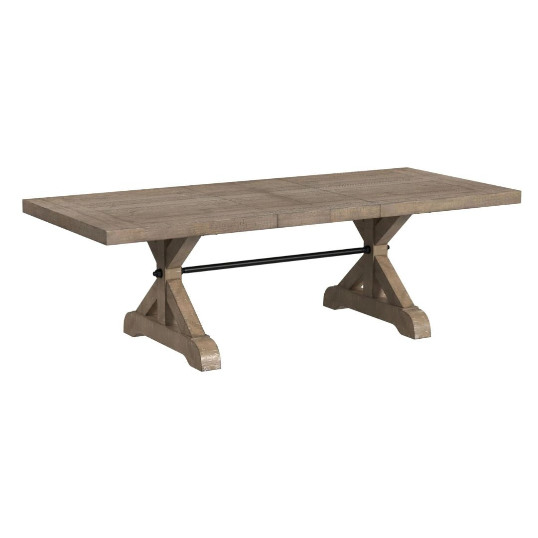 Yellowstone - Dining Table With 2X12" Leaves - Gray – Furniture ...