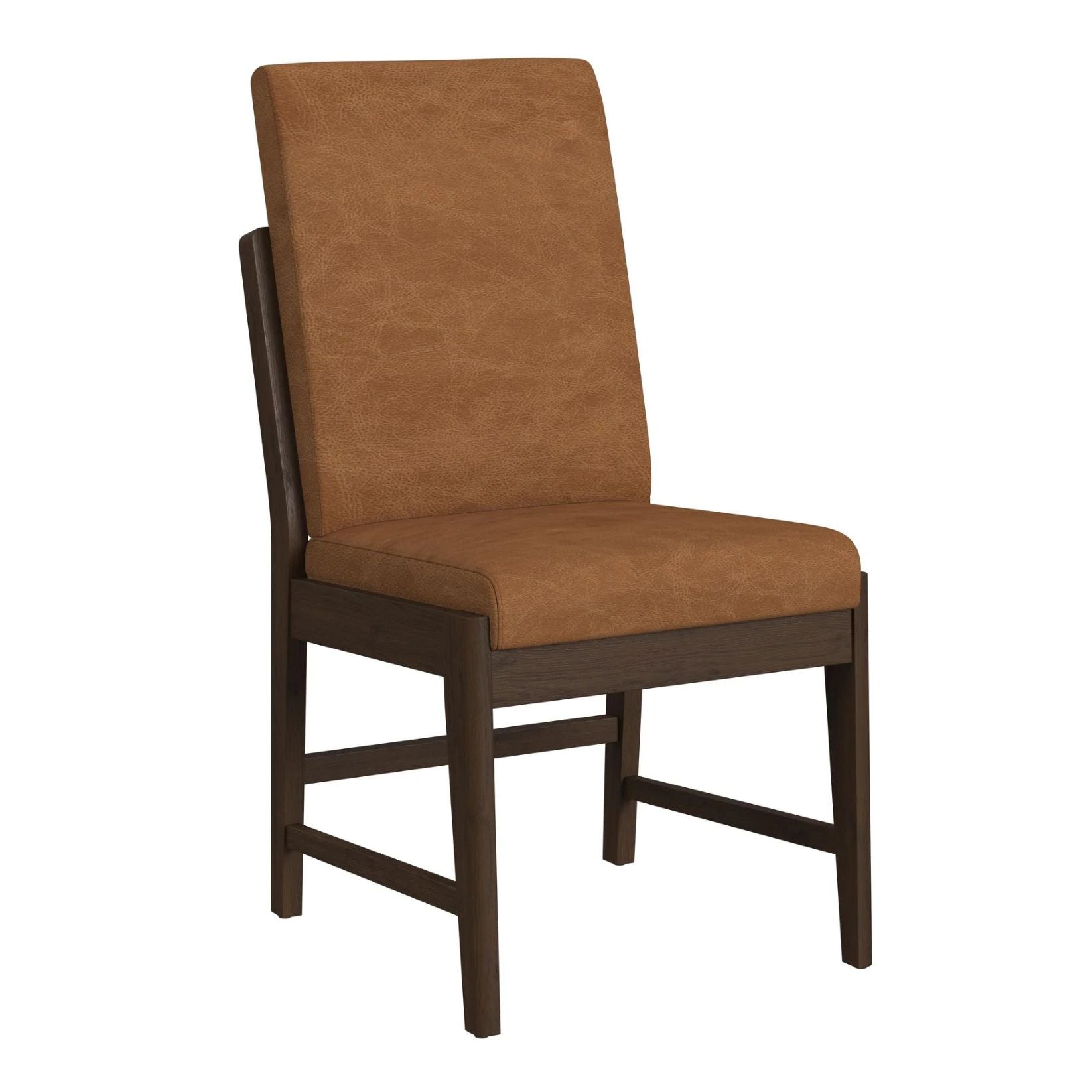 Brisbane - Dining Side Chair With Bozeman Brown PU (Set of 2) - Brown ...