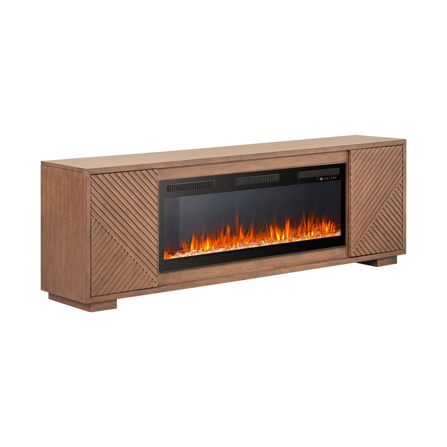 Fireplace TV Consoles - 214 84'' Console With Fire FTS Multiplees - Li ...