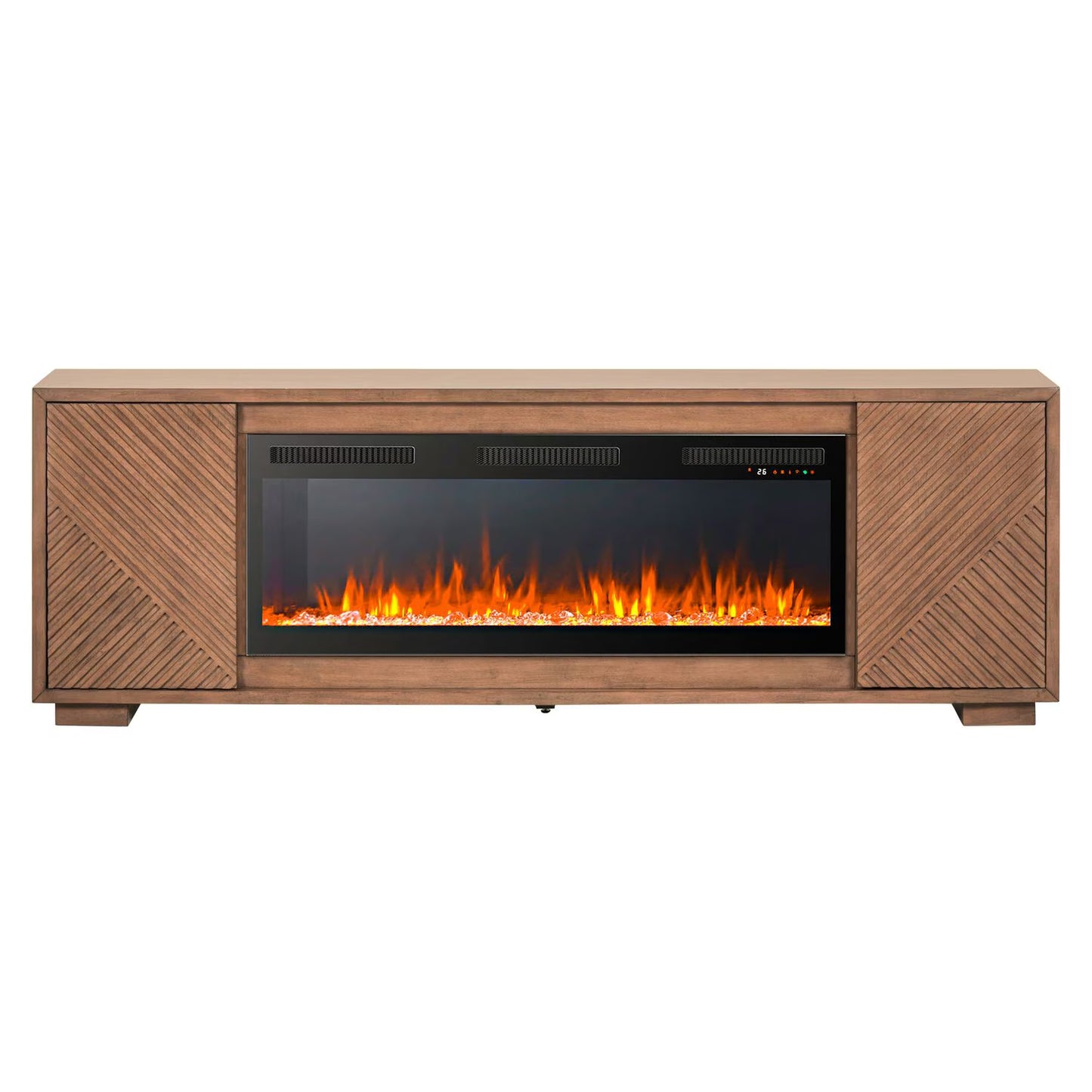 Fireplace TV Consoles - 214 84'' Console With Fire FTS Multiplees - Li ...