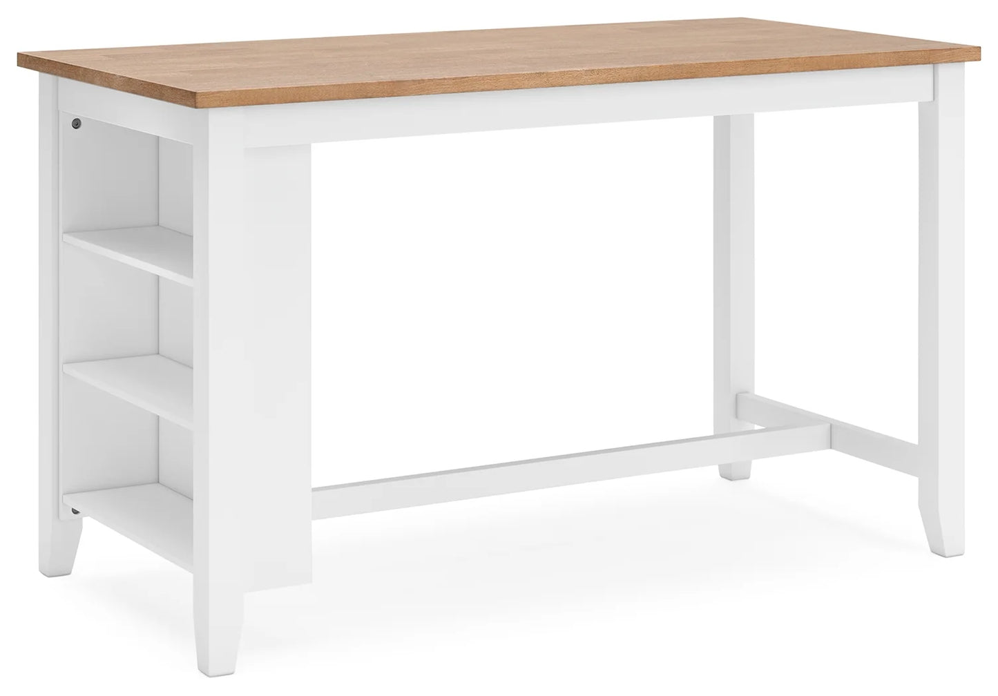 Gesthaven - Natural / White - Rectangular Dining Room Counter Table ...