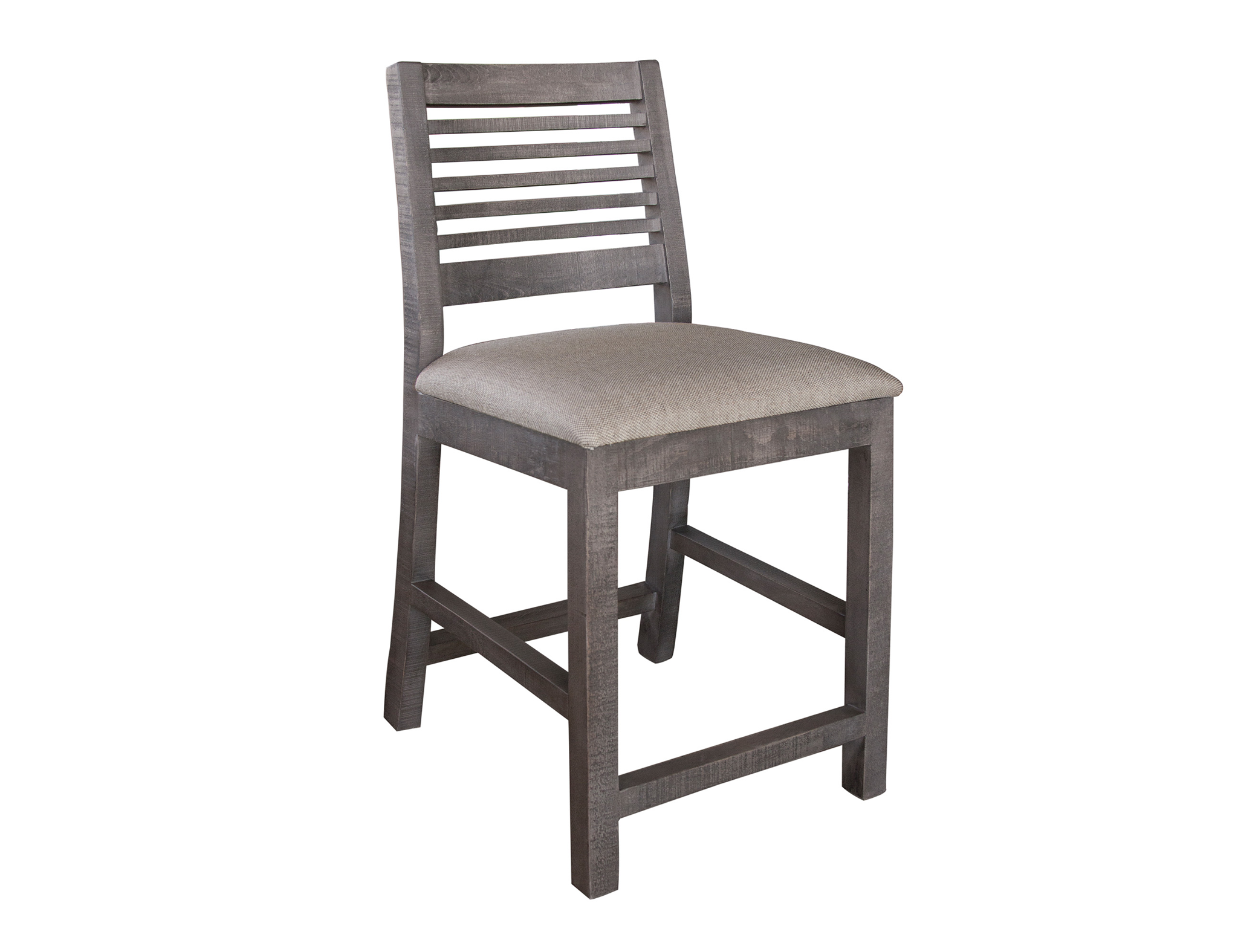 Stone - Barstool Ladder Backrest - Weathered Gray – Furniture Warehouse ...