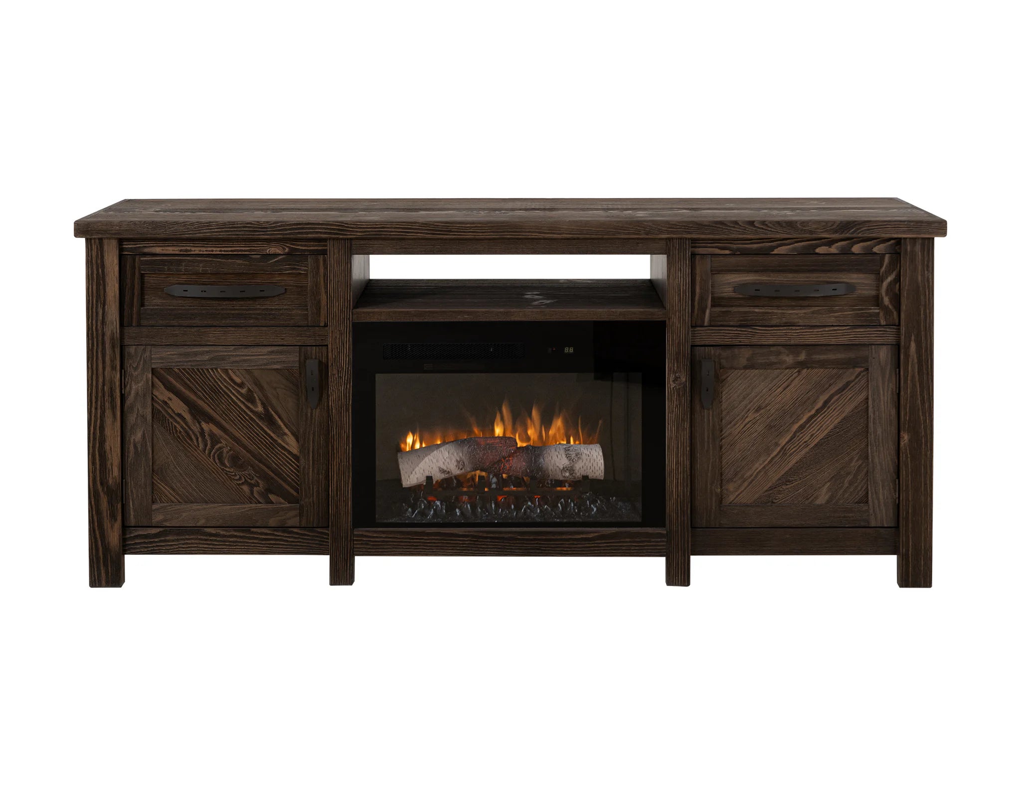 Dutton - Electric Fireplace - Rookwood Brown – Furniture Warehouse Ohio