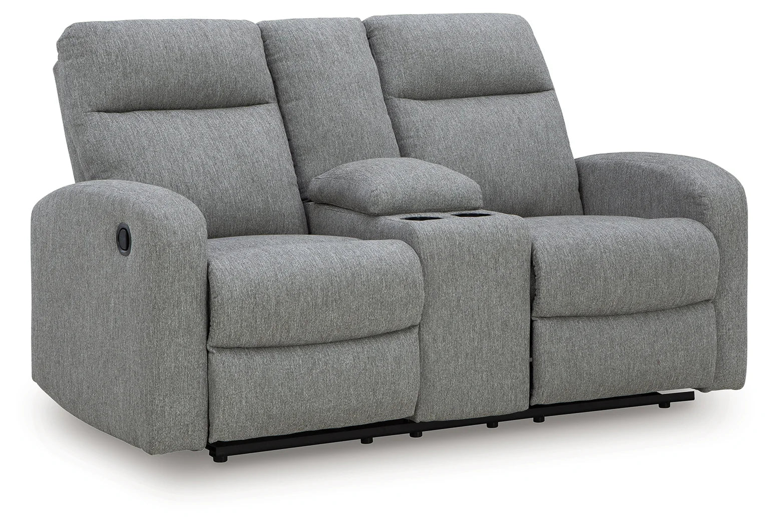 Gauntlet - Sterling - Double Recline Loveseat With Console – Furniture ...
