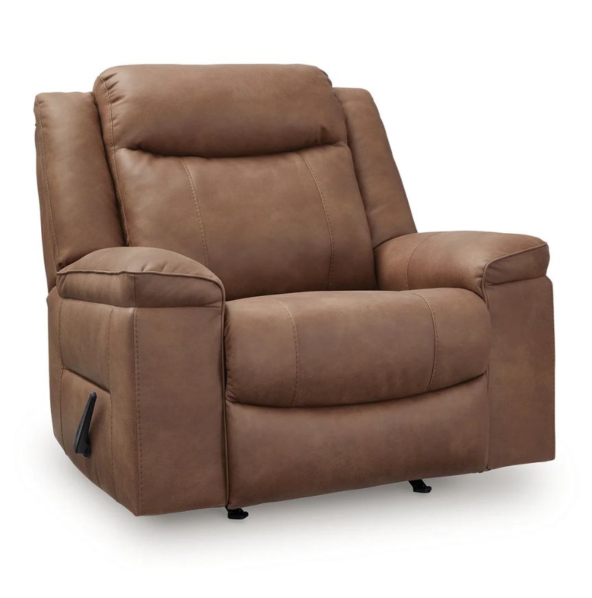 Status Check - Caramel - Rocker Recliner – Furniture Warehouse Ohio