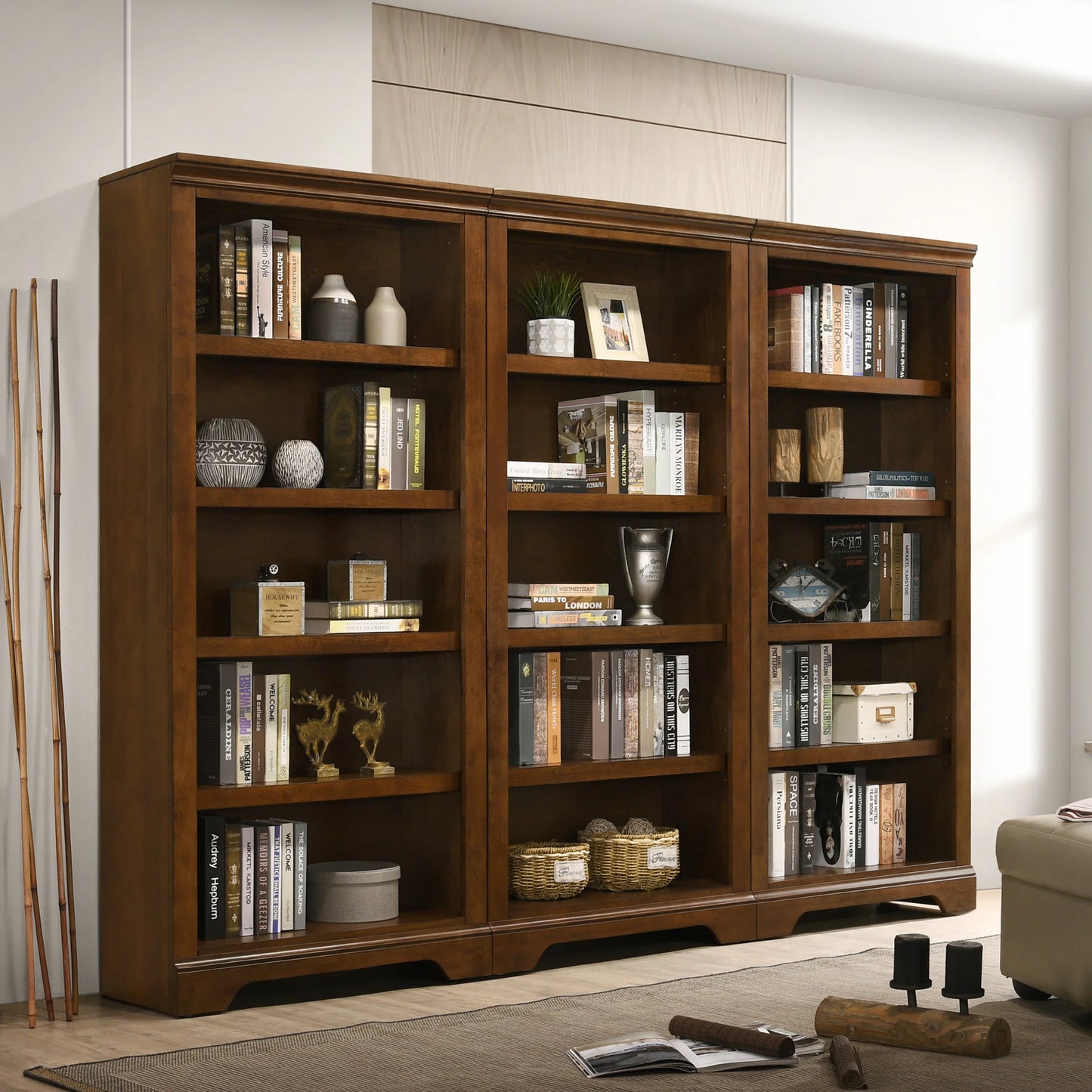 San Mateo - 72" Bunching Bookcase - Tuscan – Furniture Warehouse Ohio