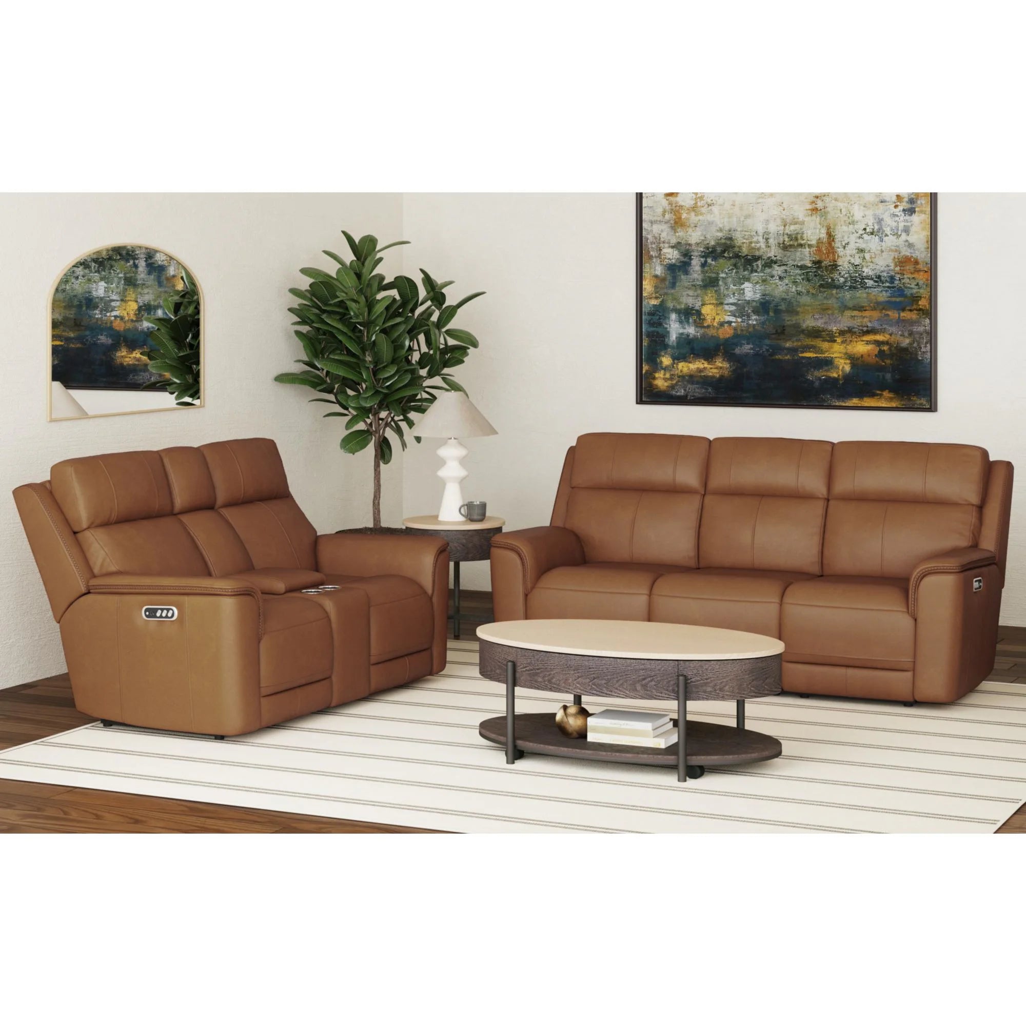 Mustang - Sofa & Loveseat - Butternut – Furniture Warehouse Ohio