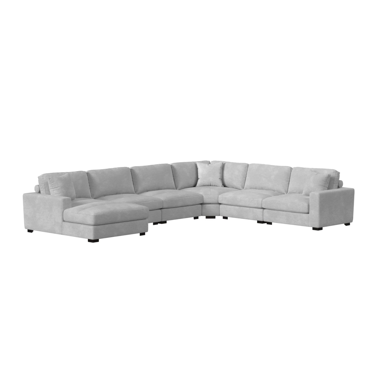 Arizona - Modular 6 Piece Sectional Set With LHF Chaise - Steno Stone ...