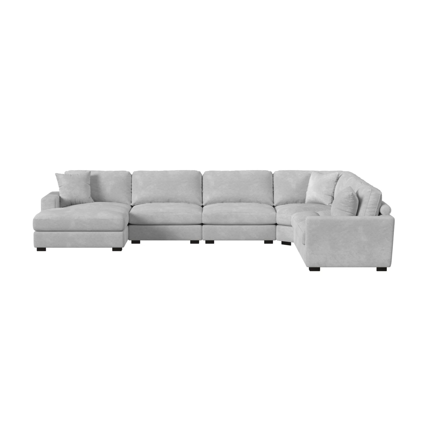 Arizona - Modular 6 Piece Sectional Set With LHF Chaise - Steno Stone ...