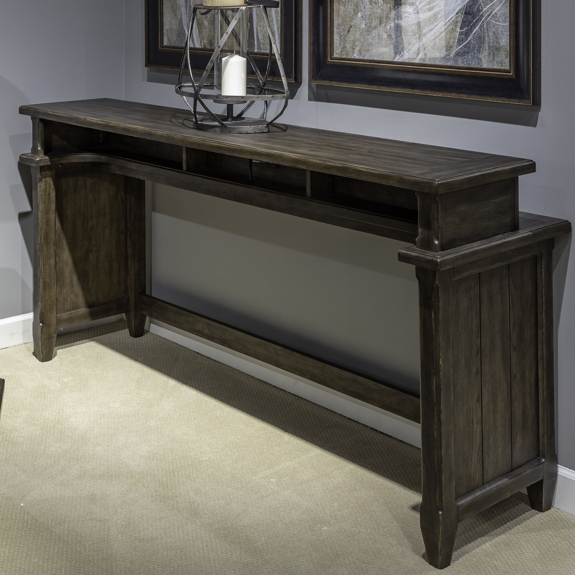 Paradise Valley - Console Bar Table - Dark Brown – Furniture Warehouse Ohio